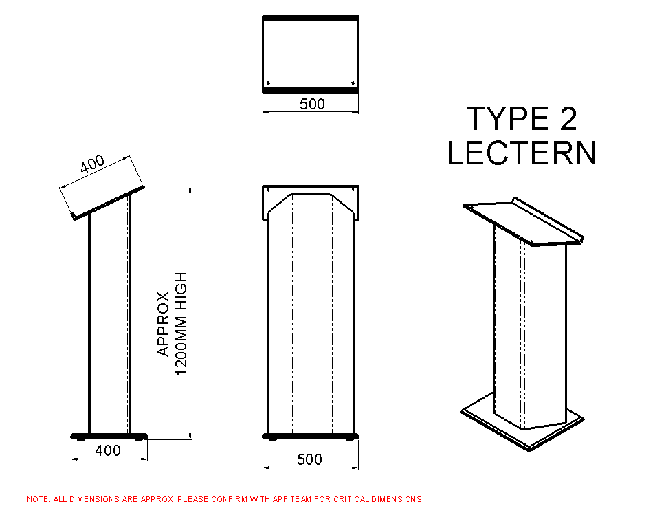 Acrylic Lectern - Affordable Hire | APF Australian Plastic Fabricators
